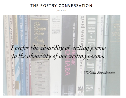 Home page for The Poetry Conversation blog – The Woven Tale Press