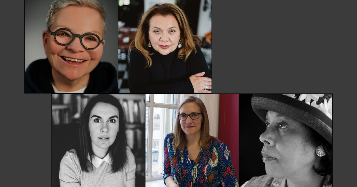 A collection of headshots of female poets interviewed by The Woven Tale ...