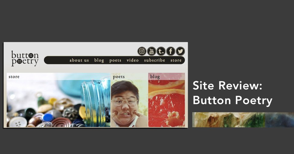 The home page for Button Poetry – The Woven Tale Press