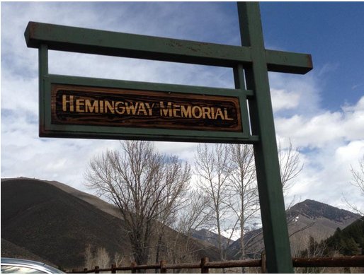 A sign for the Hemingway Memorial in Idaho – The Woven Tale Press