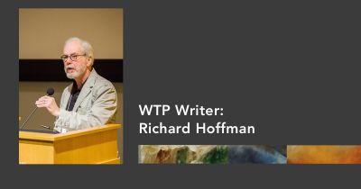 Writer Richard Hoffman stands at a podium giving a speech – The Woven ...